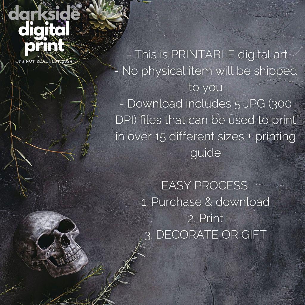 Creepy Demoness Devil Poster, Satanic Art, Succubus Poster, Demonic ...