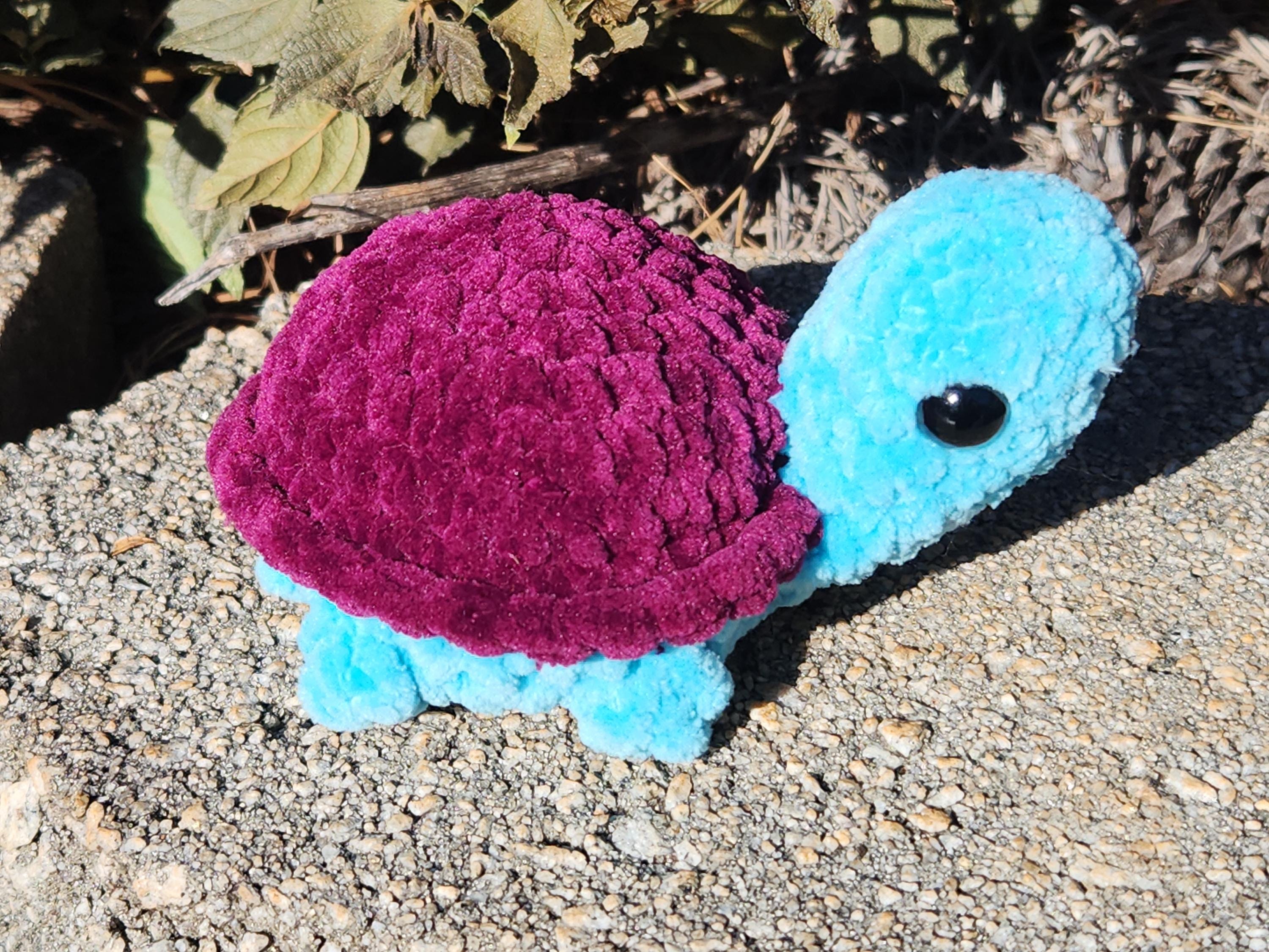 Blue and Purple Crochet Turtle - Etsy