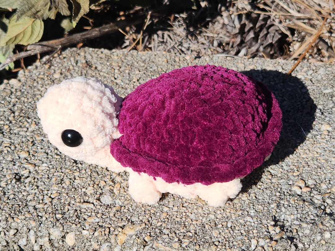 Purple and Tan Crochet Turtle - Etsy