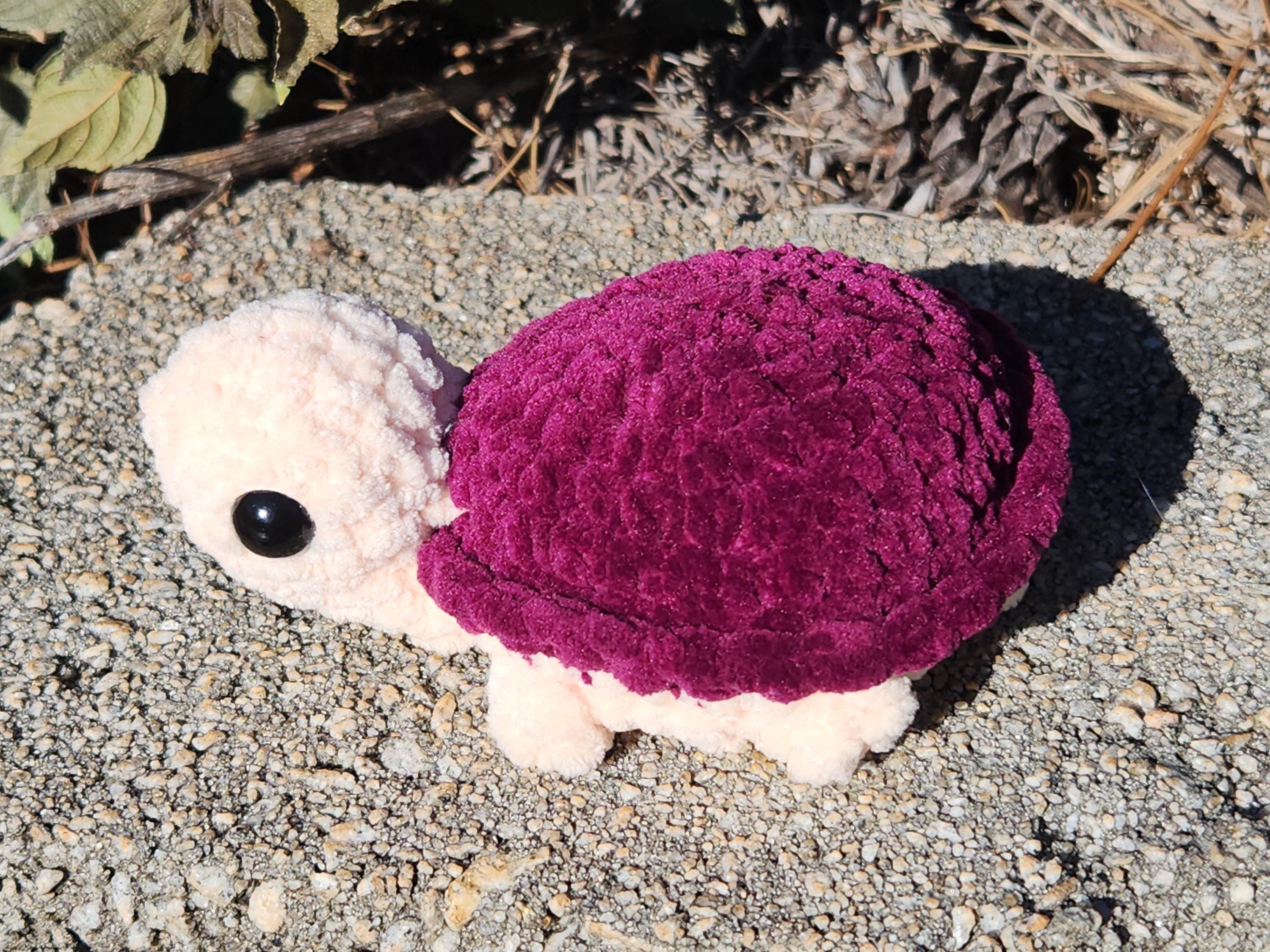 Purple and Tan Crochet Turtle - Etsy
