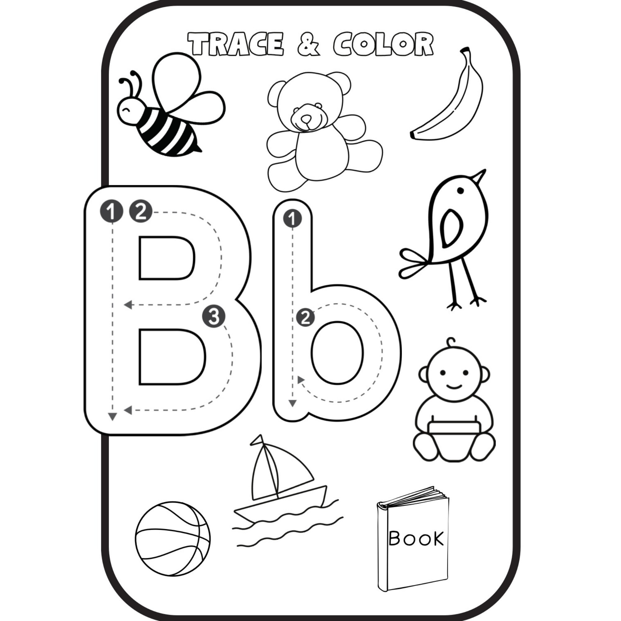 Trace the Alphabet Coloring Pages Preschool, Homeschool, Color ...