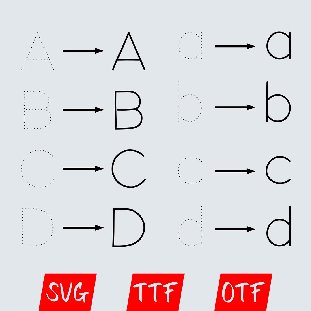 Dot Font Svg, Student Fonts,handwriting Fonts, Handwriting Practice ...