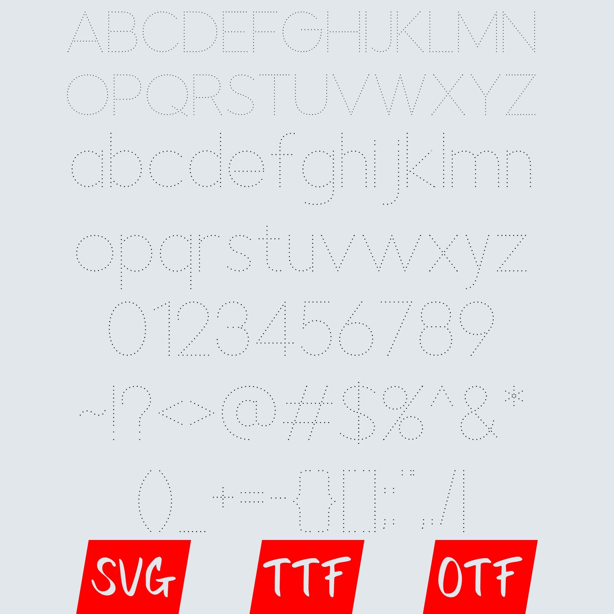 Dot Font Svg, Student Fonts,handwriting Fonts, Handwriting Practice ...