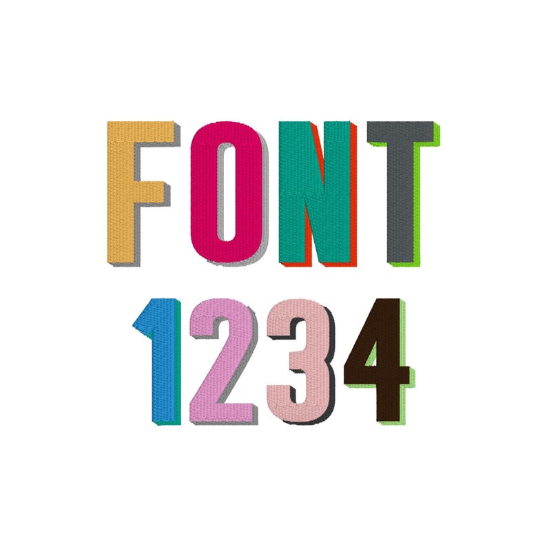 Shadow Embroidery Font: BX, DST, PES, Exp, Jef Monogram (1 to up 4 Inch ...