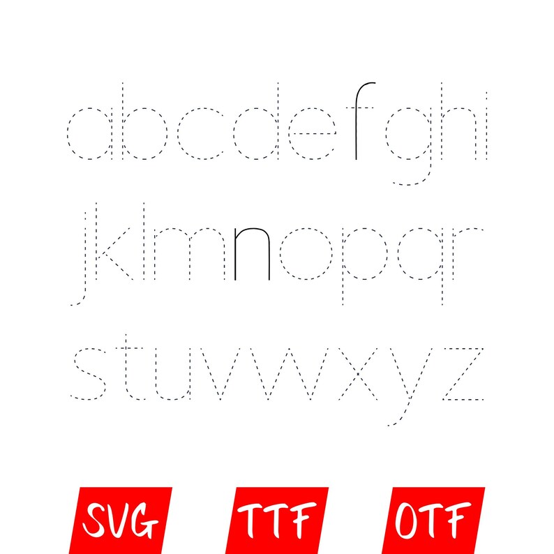 Dot Font Svg, Student Fonts,handwriting Fonts, Handwriting Practice ...