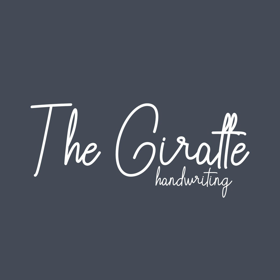 The Giraffe Font, Handwritten Script Font, Cricut Fonts, Calligraphy ...