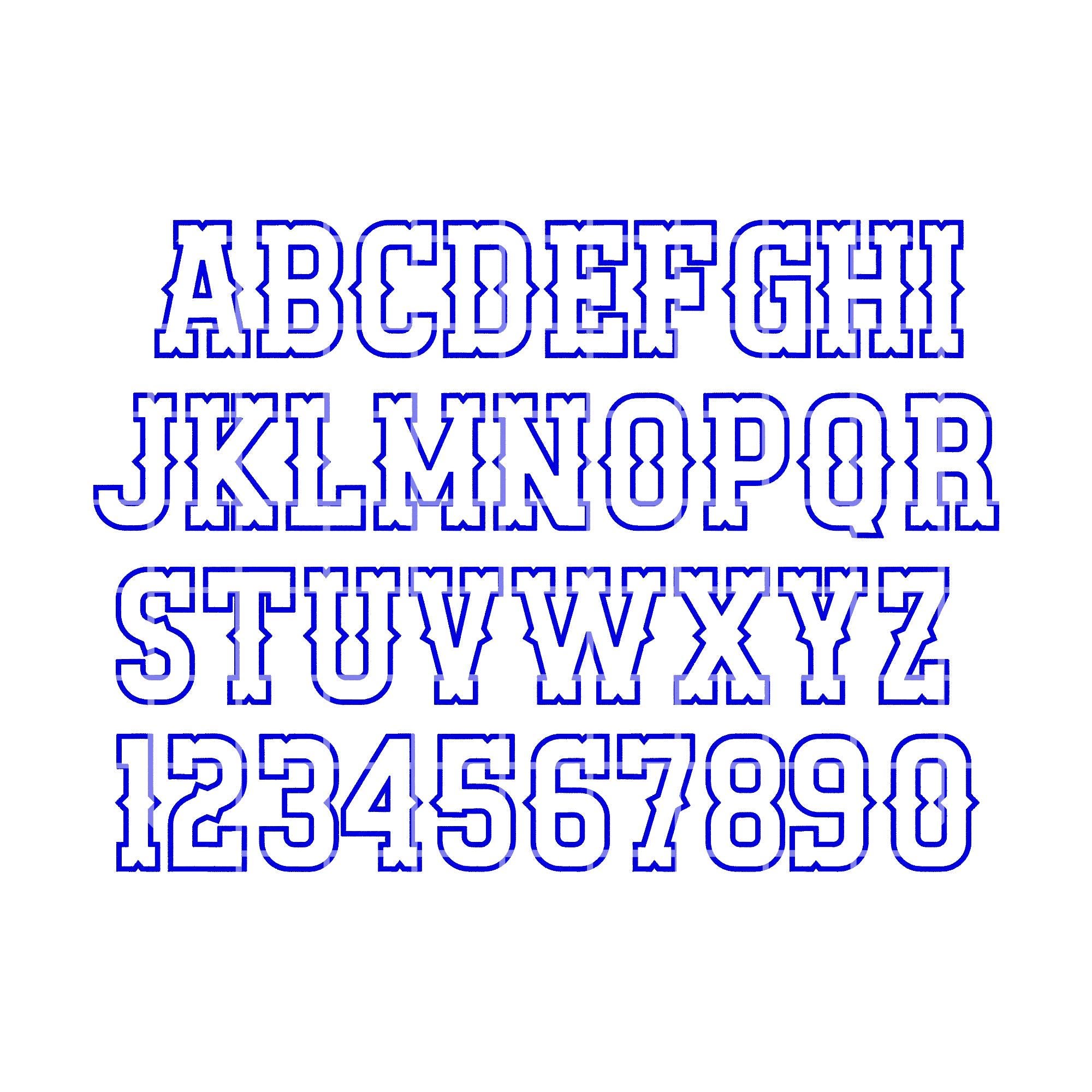 Cowboy Embroidery Font: Western Applique, 7 Sizes, Dst Exp Hus Jef Sew ...