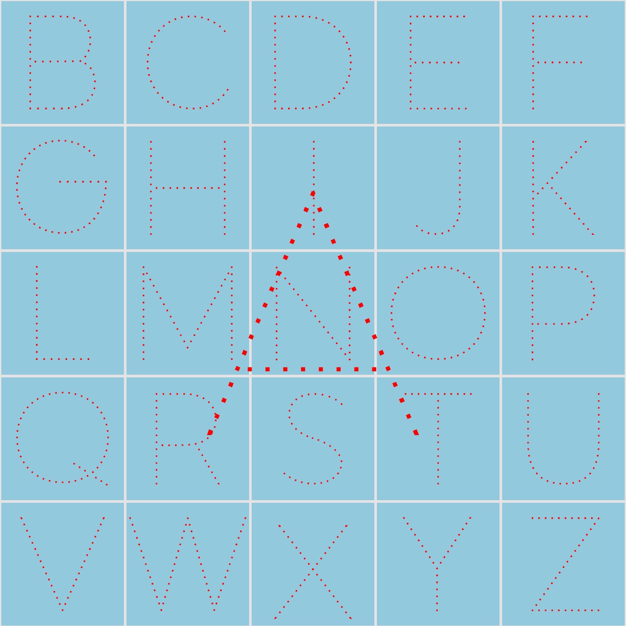 Dot Font Svg, Student Fonts,handwriting Fonts, Handwriting Practice ...
