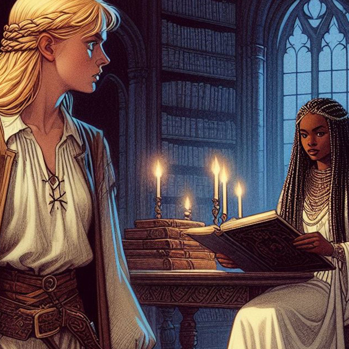 Celaena and Nehemia (art Bundle) - Throne of Glass Fanart Digital ...