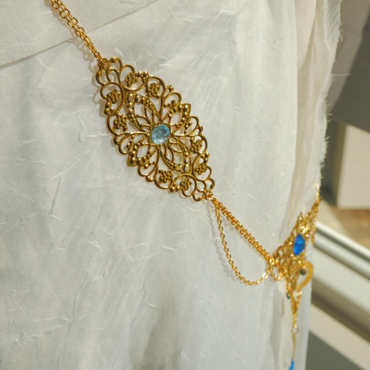 Gold Renaissance Girdle, Metal Chain Belt, Medieval Belt Women, Cosplay ...