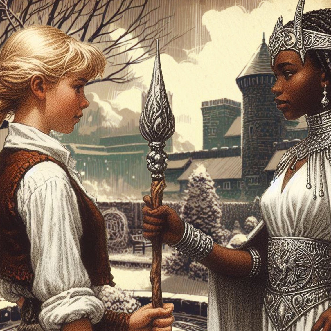 Celaena and Nehemia (art Bundle) - Throne of Glass Fanart Digital ...