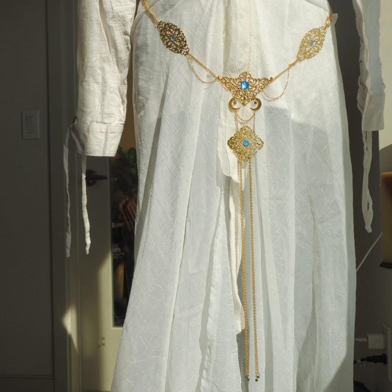 Gold Renaissance Girdle, Metal Chain Belt, Medieval Belt Women, Cosplay ...