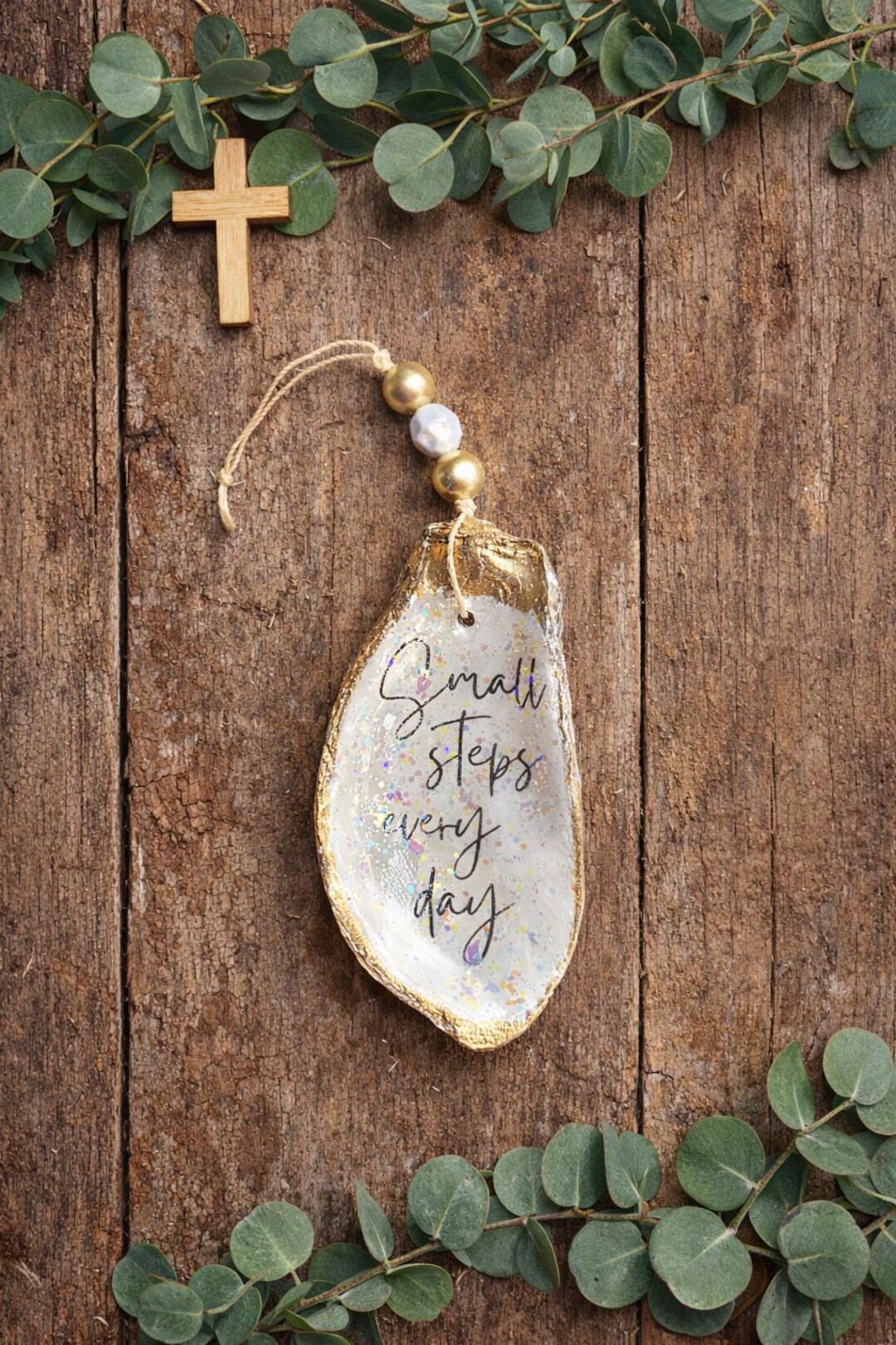 Inspirational Oyster Shell 'small Steps Every Day' - Etsy