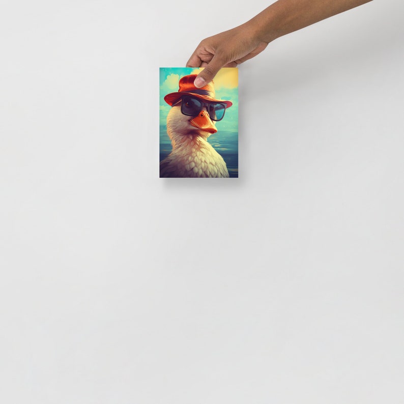 Duck No.2 Art Print, Illustration, Poster, Modern Wall Decor, Pop Style ...