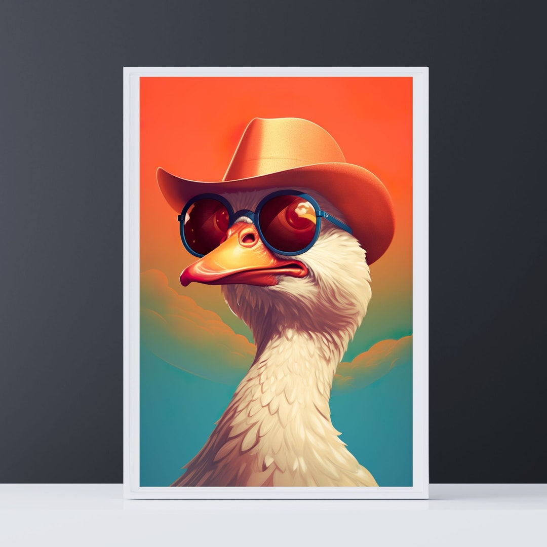 Duck No.1 Art Print, Illustration, Poster, Modern Wall Decor, Pop Style ...