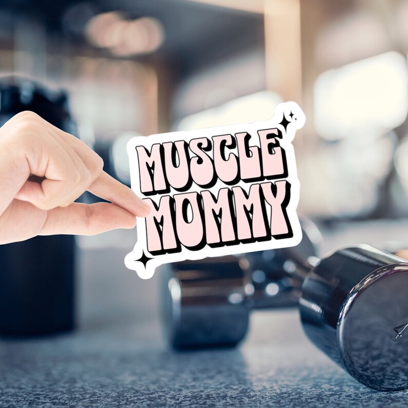 Fitness Sticker, Muscle Mommy Sticker, Gym Sticker, Water Bottle ...