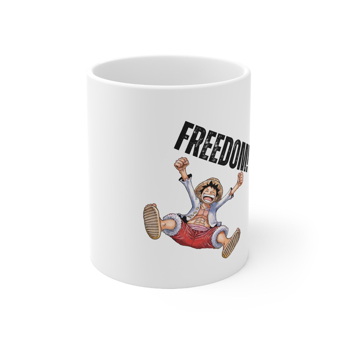 One Piece Monkey D. Luffy Freedom Ceramic Mug 11oz - Etsy