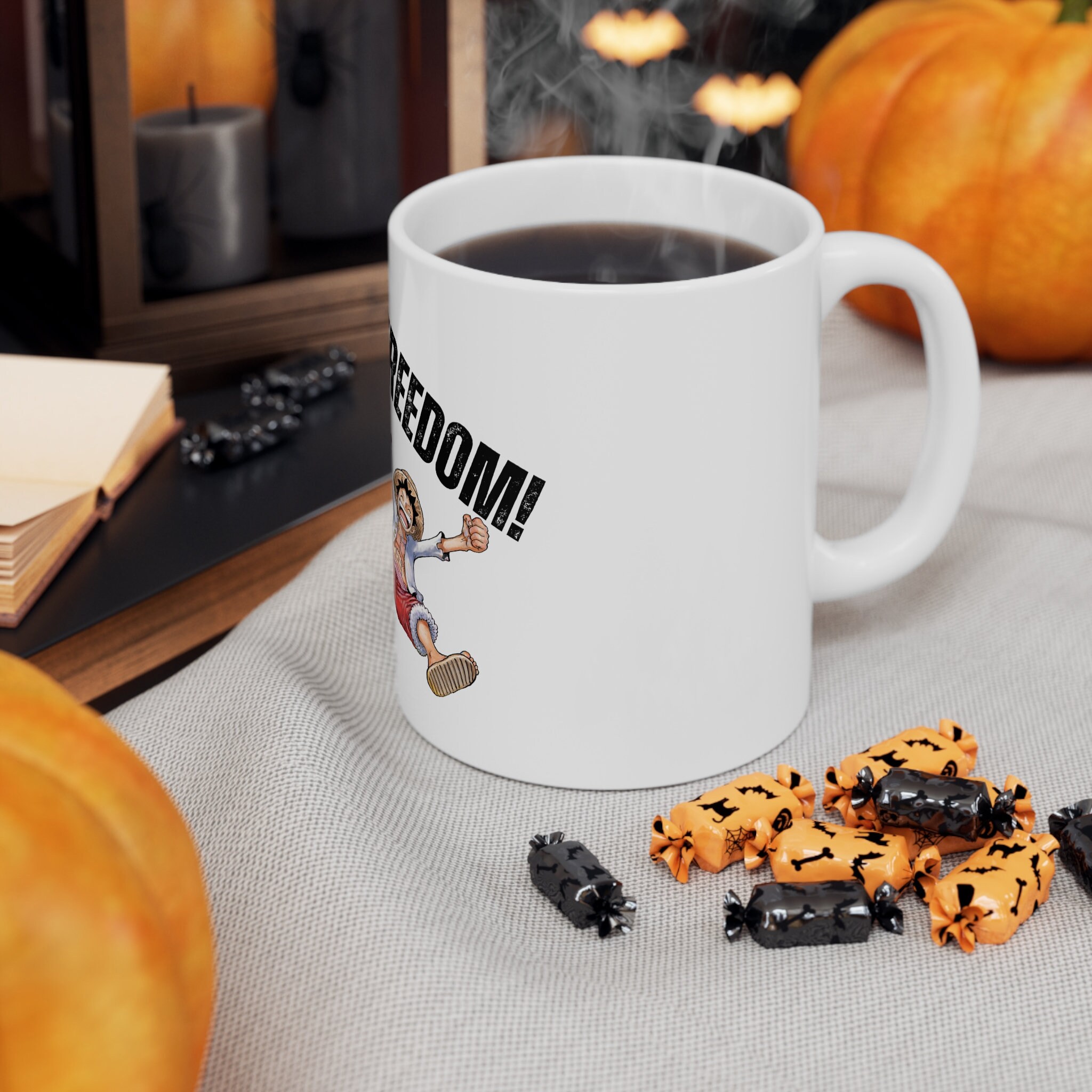 One Piece Monkey D. Luffy Freedom Ceramic Mug 11oz - Etsy