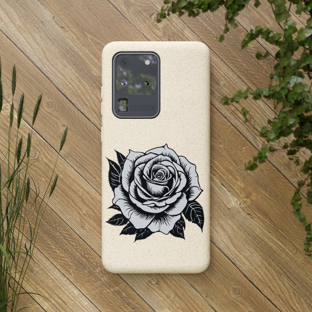 Black and White Rose on Biodegradable Cases, a Great Gift and Great for ...