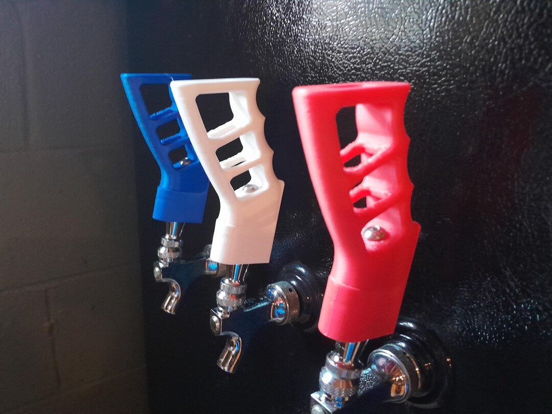 3 Tap Handles Red White Blue Beer Tap - Etsy
