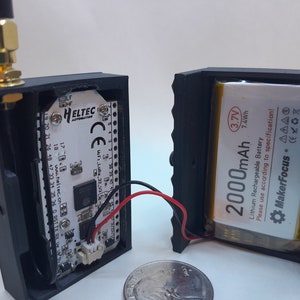 Meshtastic 915mhz Radio Node: Heltec V3, Custom Black Case, 2000mah ...