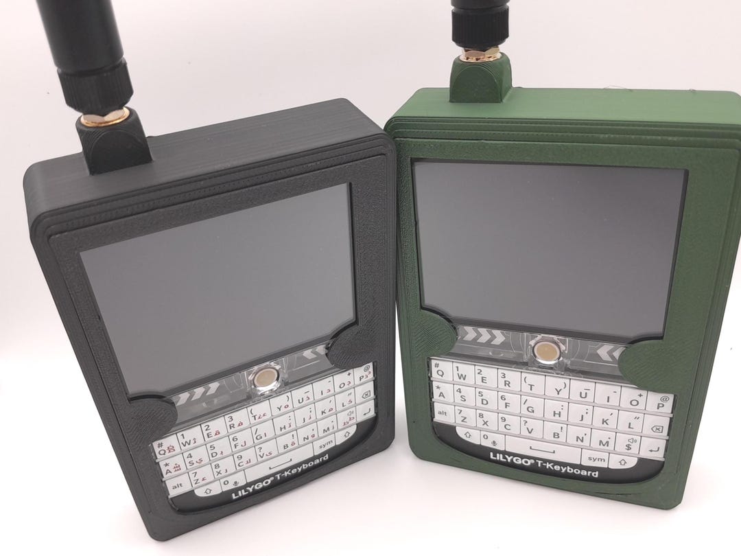 2 Meshtastic T-deck STAND ALONE Nodes Ready to Use 915mhz W/ Custom Case 3000mah Battery BLACK ...