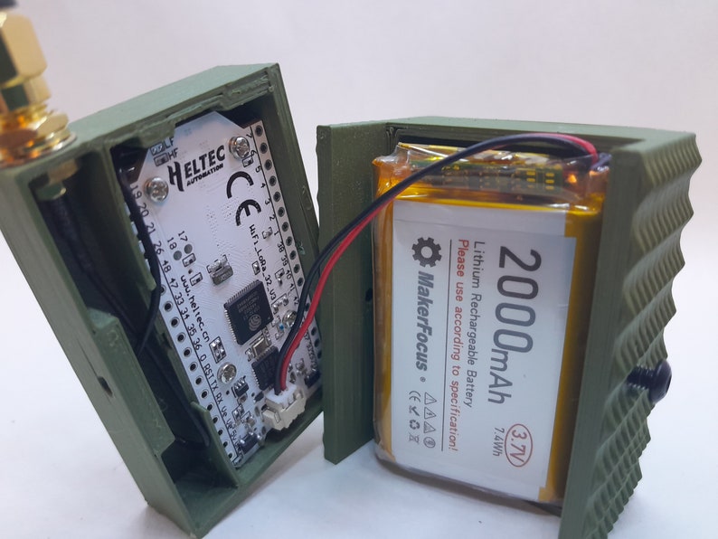 Meshtastic MESHCORE Heltec V3 Node Case Holds 2000mah Battery, Custom ...