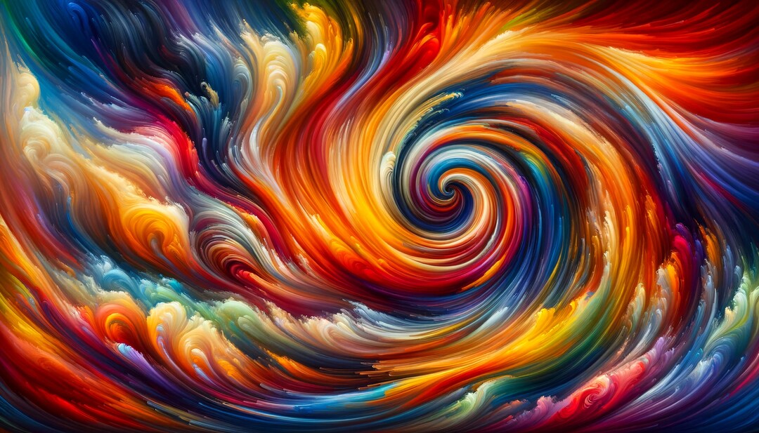 Abstract Painting Rainbow 2 - Etsy