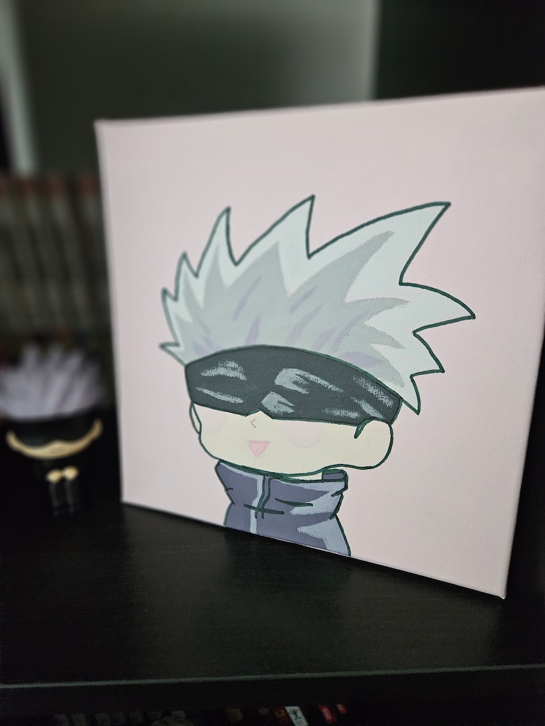 Handmade Satoru Gojo Acrylic Painting 20x20, Jujutsu Kaisen Painting on ...