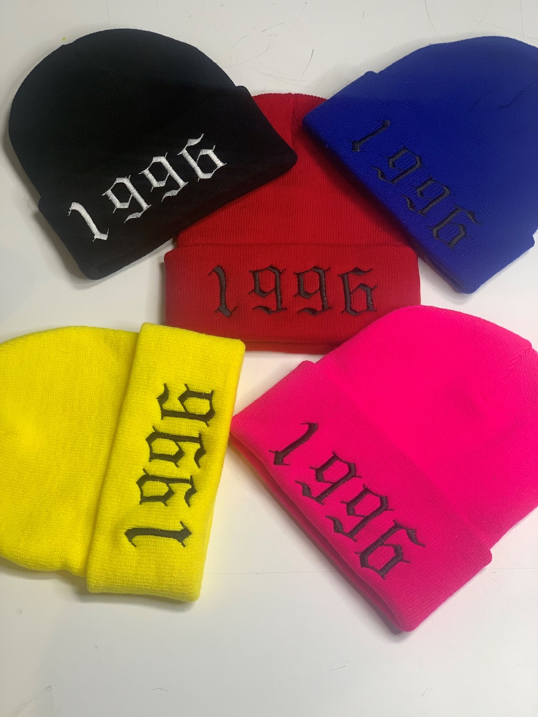 1990s Embroidered Beanie - Etsy