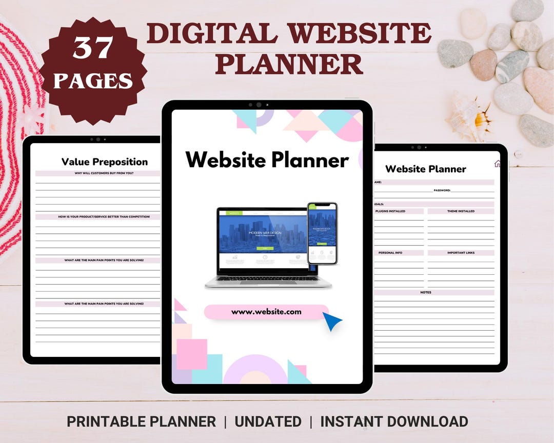 Website Planner Template Printable Website Planner Website Planner ...