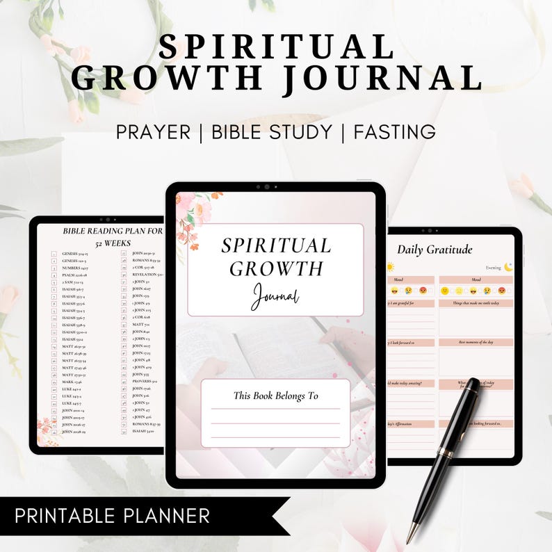 Spiritual Growth Journal, Printable Prayer Planner, Fasting Journal ...