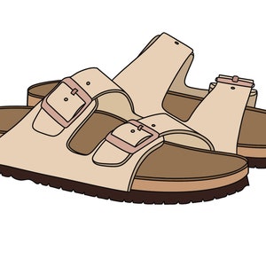 Birkenstock Sandal Dupe | Stickers - Etsy