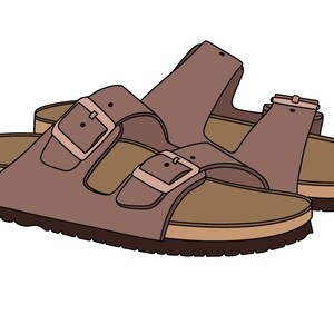 Birkenstock Sandal Dupe | Stickers - Etsy