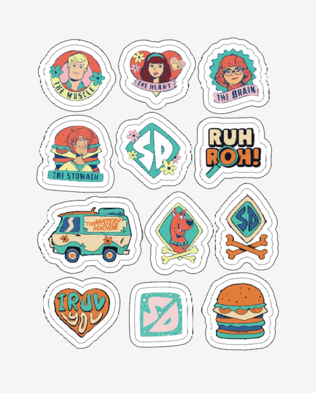 Vintage Scooby Doo Sticker Set - Etsy