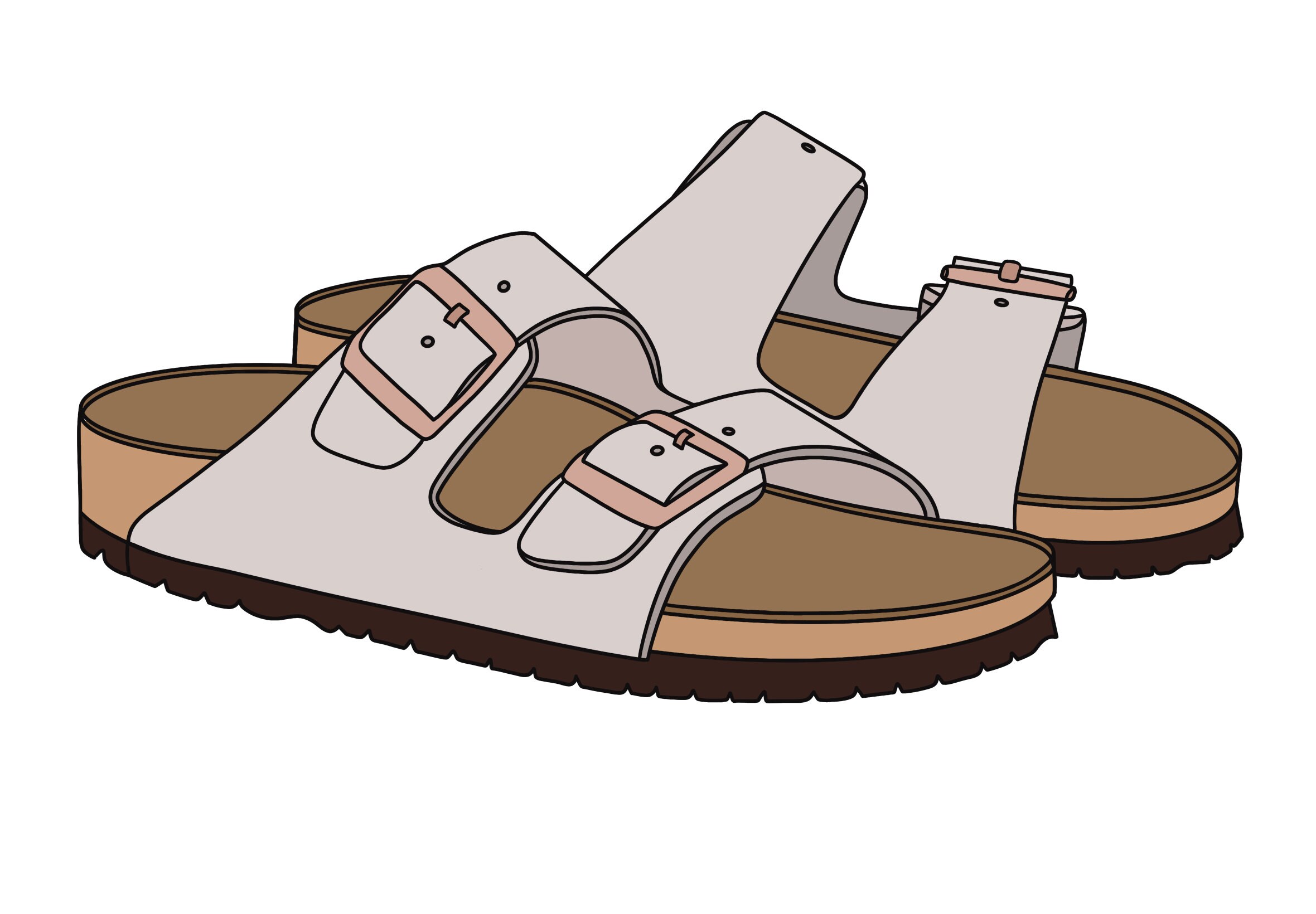 Birkenstock Sandal Dupe Stickers - Etsy