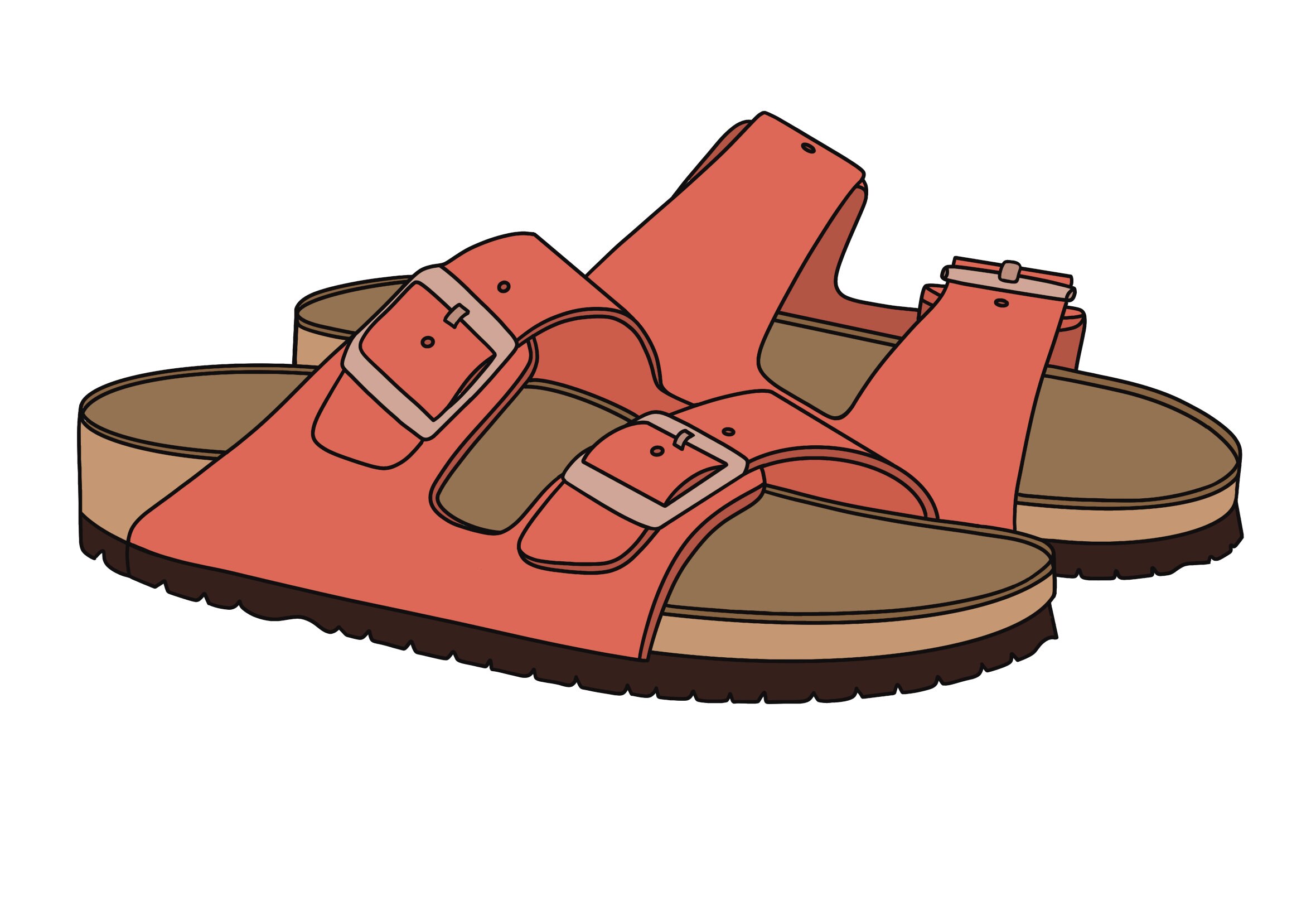 Birkenstock Sandal Dupe Stickers - Etsy
