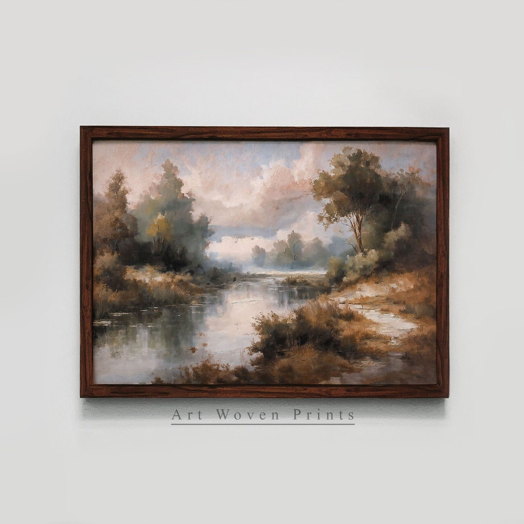 Pastoral River Landscape - Impressionist Countryside Digital Art ...