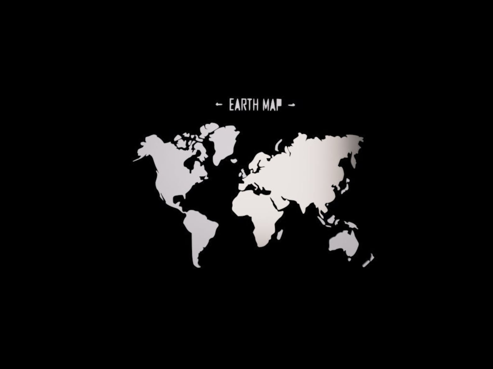 Wall Art - World Map DFX Plasma + Laser Ready - Etsy