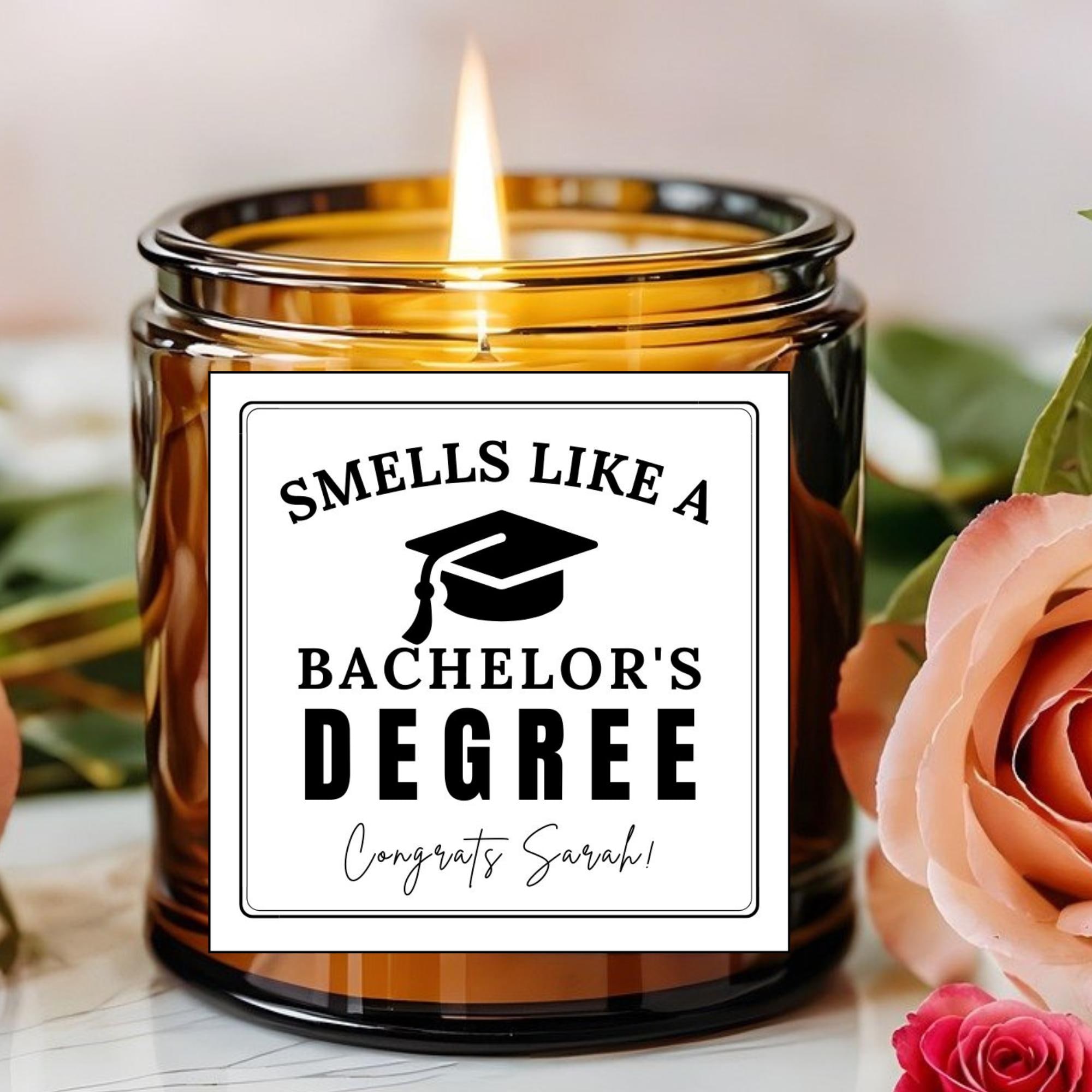 Personalized Graduation Candle Label: Editable Canva Template (digital ...