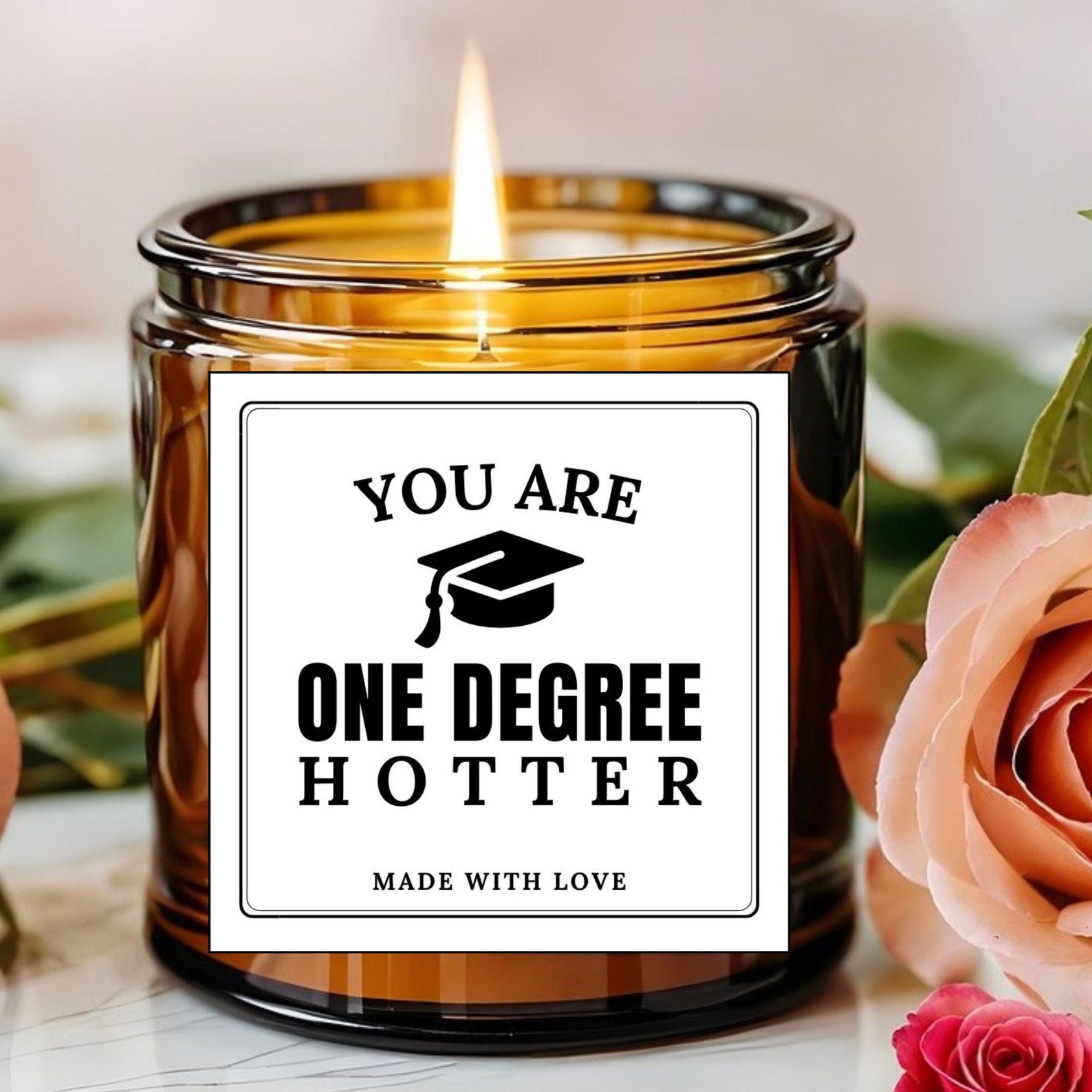 Graduation Candle Label, Custom Grad Gift, Personalized Grad Candle ...