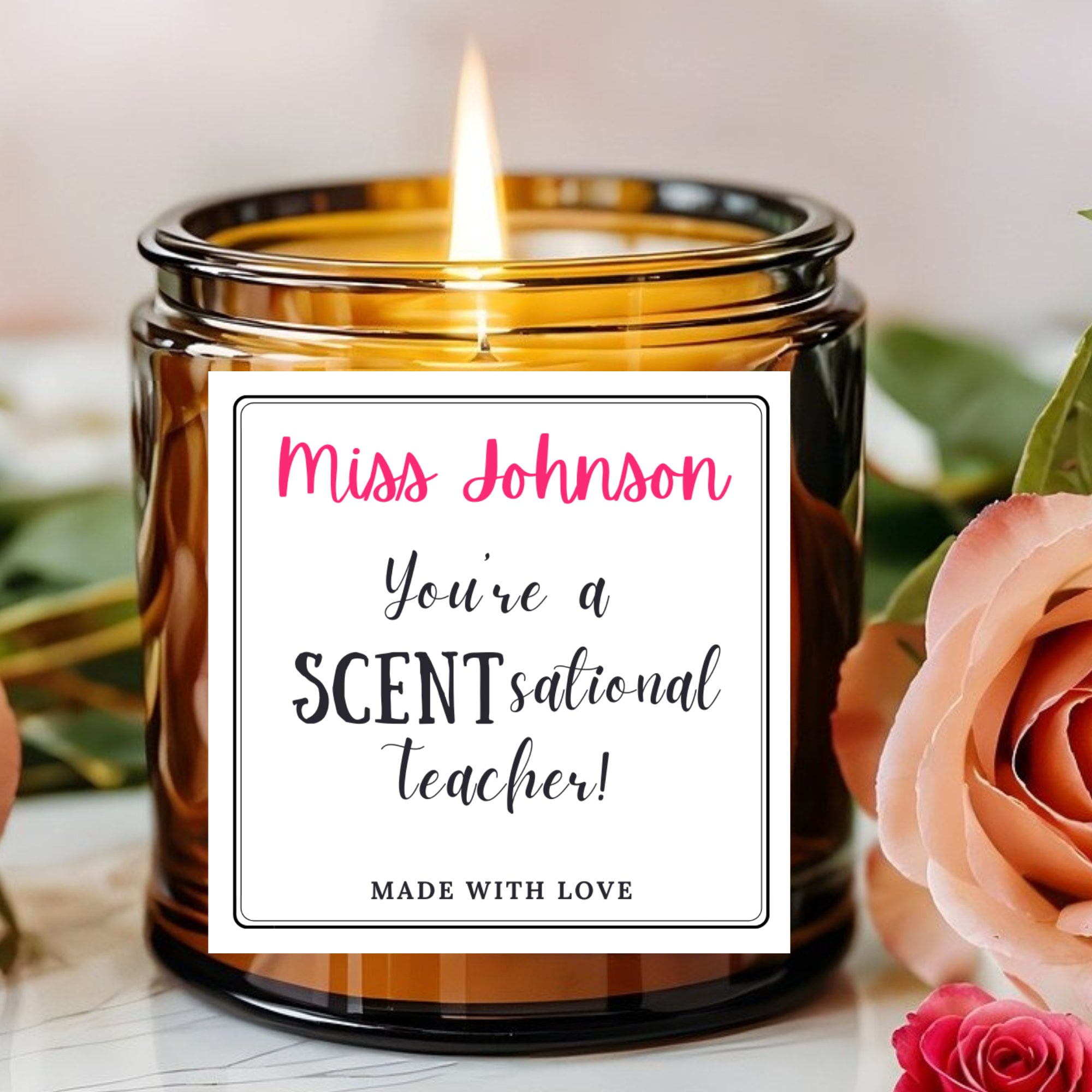 Smells Like Summer Break Candle Label Funny End of Year Teacher Gift ...