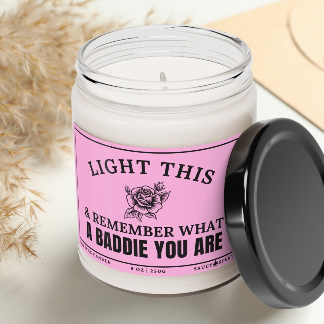 Best Friend Gift Funny Candle Baddie Affirmation Gift for Her Bestie ...