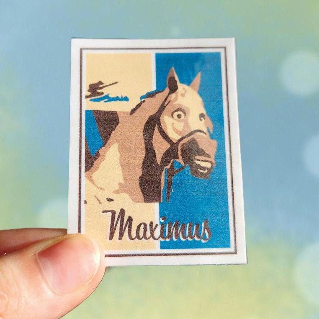 Maximus Tangled Horse Smiling Blue and Beige Abstract Shiny Finish ...