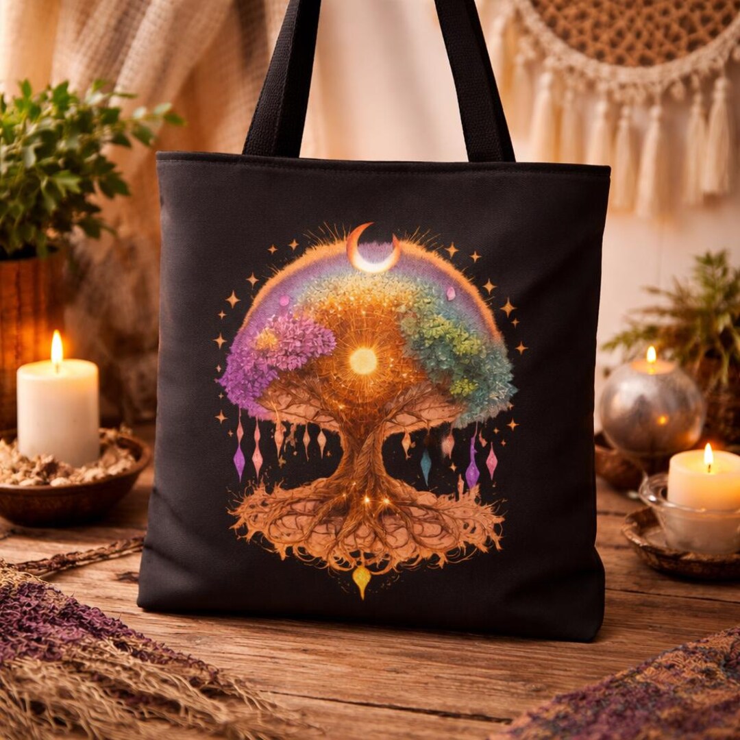 Tote Tree of Life Boho Spiritual Bag, Sustainable Eco Gift - Etsy