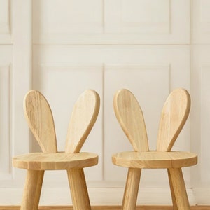 Handmade Wooden Bunny Ear Stool for Kids | Children, Toddler, Baby ...