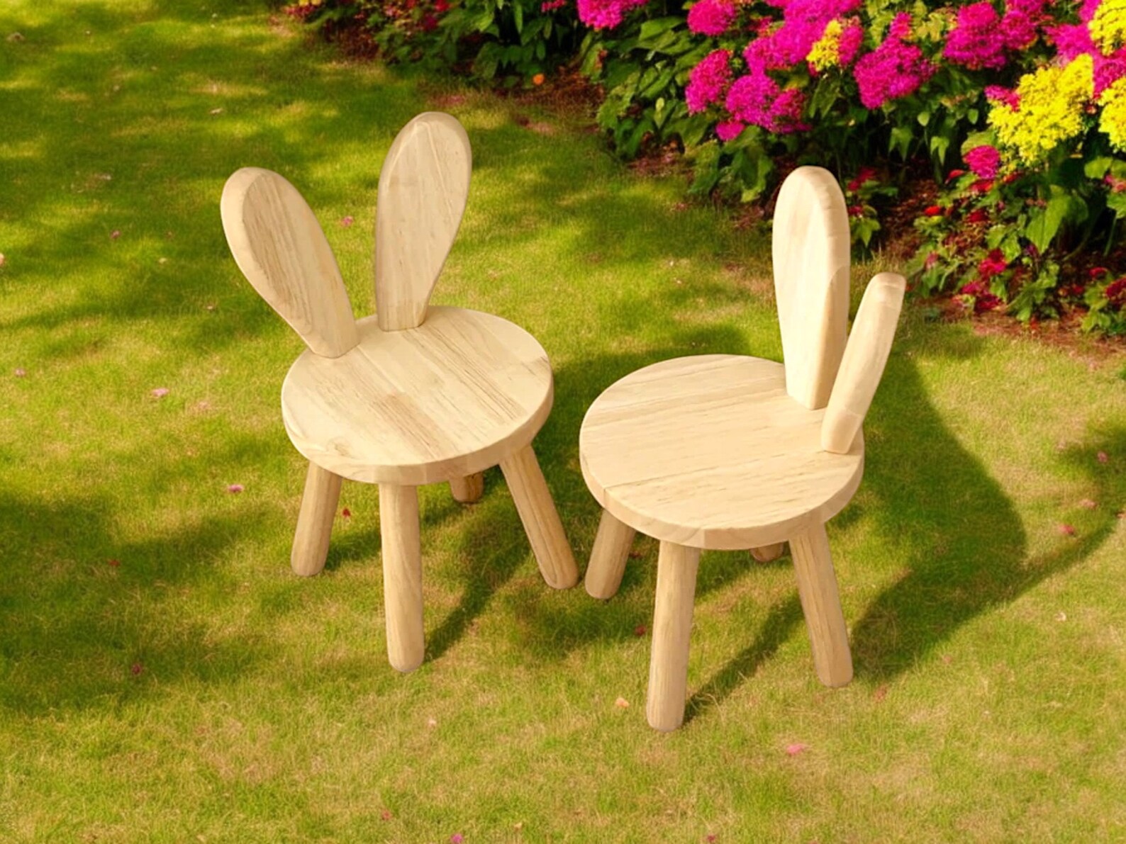 Handmade Wooden Bunny Ear Stool for Kids | Children, Toddler, Baby ...