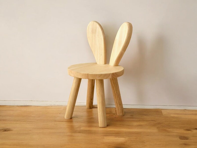 Handmade Wooden Bunny Ear Stool for Kids | Children, Toddler, Baby ...