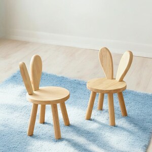 Handmade Wooden Bunny Ear Stool for Kids | Children, Toddler, Baby ...
