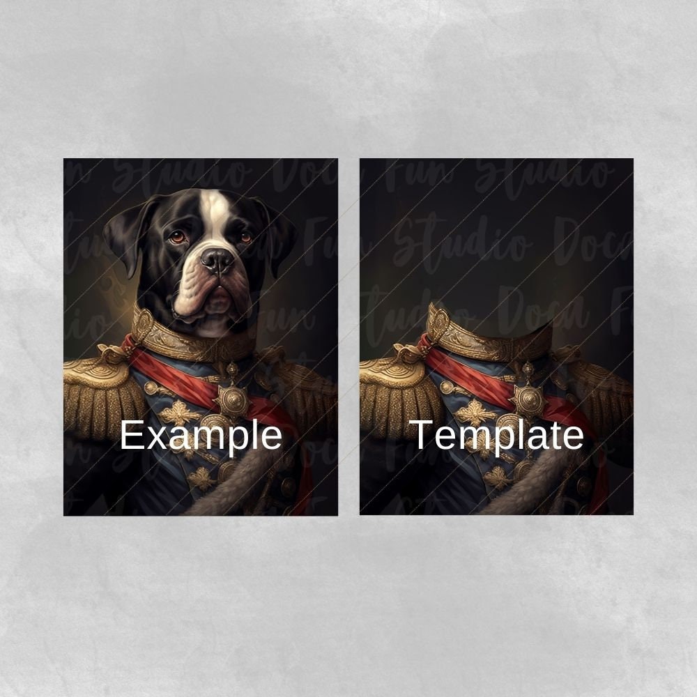 Pet Portrait Templates, Royal Pet Portrait, Renaissance Pet Portraits ...